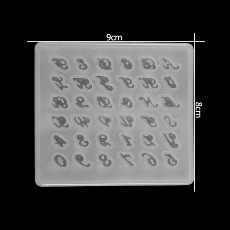 Graphic letters tiny alphabet resin silicone mold - IBRAYAS