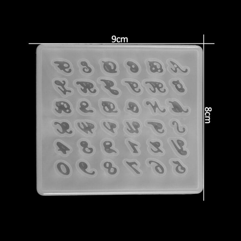 Graphic letters tiny alphabet resin silicone mold - IBRAYAS